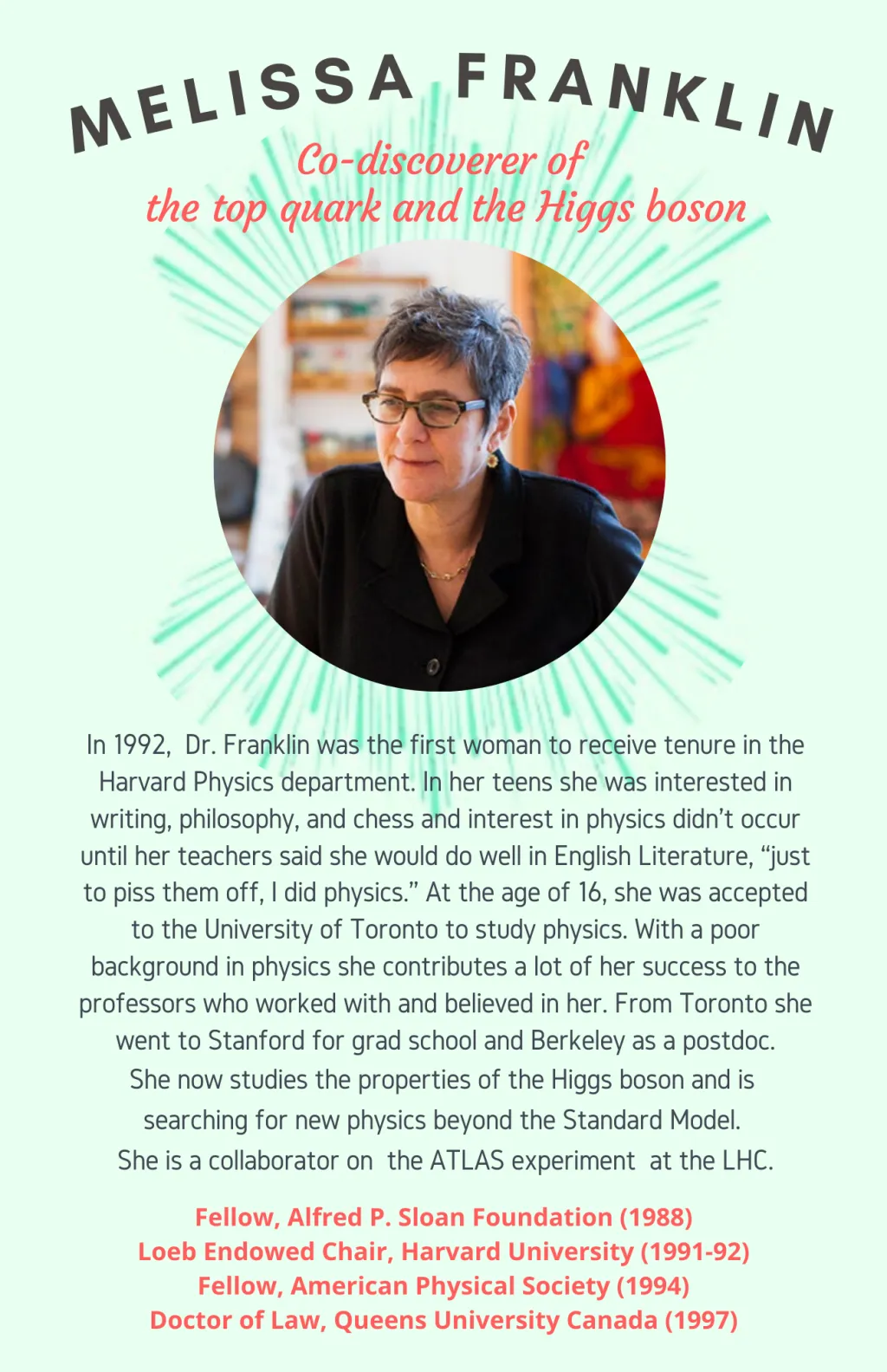 Melissa Franklin.png | Department of Physics